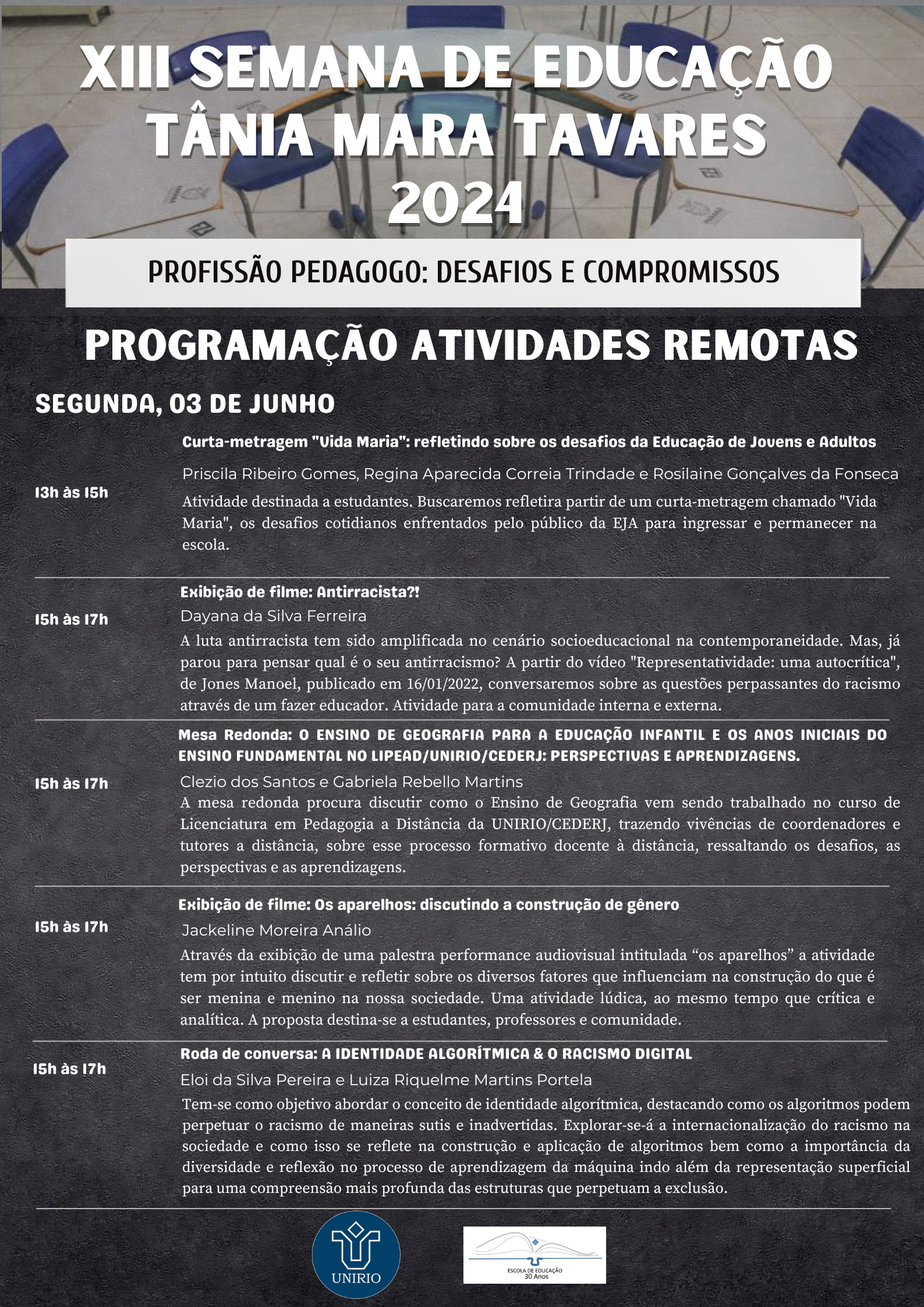 Logo - UNIRIO 1 — Semana de Educação
